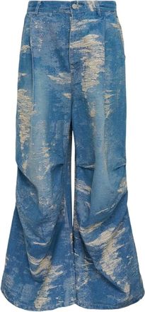 Taakk jean à effet usé - Bleu