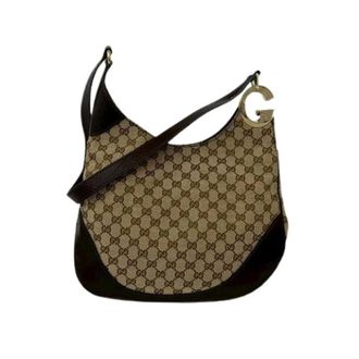 Gucci Sac bandouli&egrave;re en toile et cuir Pre-owned - Femme - Pre-owned - Brun - Taille: ONE Size