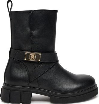 Tommy Hilfiger Stiefeletten Biker Leather FW0FW08313 Schwarz