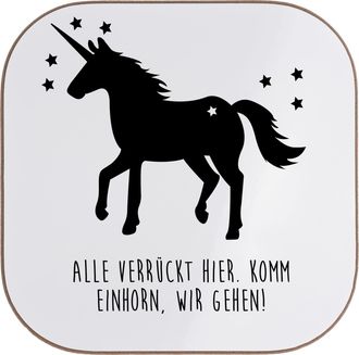 Mr. & Mrs. Panda Untersetzer f&uuml;r Gl&auml;ser Alle verr&uuml;ckt Hier. Komm... - Geschenk, Tischuntersetzer, Sterne, Pferd, Zauberwald, Tasse, Design, Pony, Einhorn, Coaster, bie