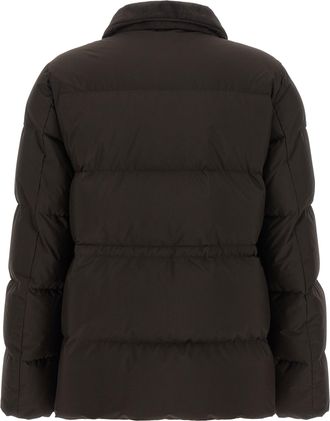 Kiton Womens Brown Polyamide Full-Length Jacket Clothing