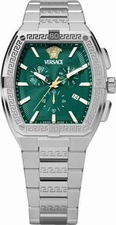 Versace Sporty Tonneau Greca Chronograph - - Accessories - Herren - Grau - ONE SIZE