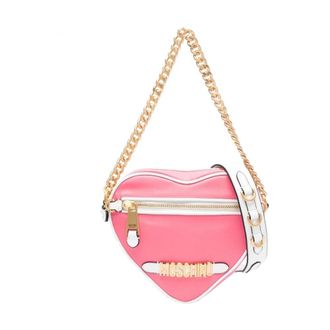 Moschino Femme, Sacs, Rose, Taille: ONE Size Sac Coeur en Nylon