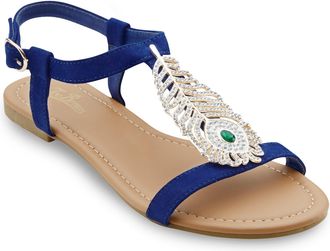Joe Browns Damen Summer Breeze Sandals Offene Zehensandalen, Blau Blau Multi, 38 EU