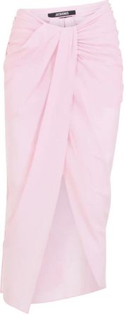Jacquemus Femme, Jupes, Rose, Taille: 36 FR La Jupe Midi Par&eacute;o