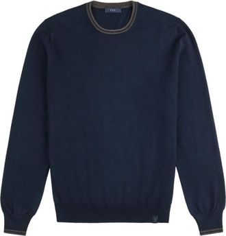 Fay Homme, Pulls, Bleu, Taille: L Maille &agrave; col rond
