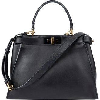 Fendi Crossbody Bags - Fendi Black Leather Peekaboo Handbag - Gr. unisize - in Schwarz - f&uuml;r Damen