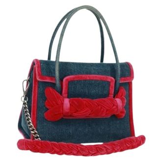 Miu Miu Sac &agrave; main Pre-owned en toile - Femme - Pre-owned - Bleu - Taille: ONE Size