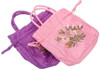 Minkissy 2 Pi&egrave;ces Sac &agrave; Main Brod&eacute; Femme Sac Ethnique &agrave; Cordon avec Capacit&eacute; L&eacute;ger et R&eacute;sistant pour Sorties et Maman