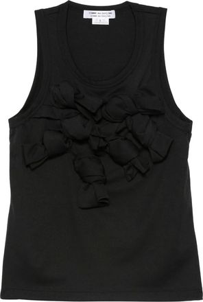 Comme Des Garçons débardeur à détail de noeud - Noir