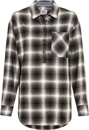 Camel Active Damen 309730/8S41 Bluse, Night Blue Check, M