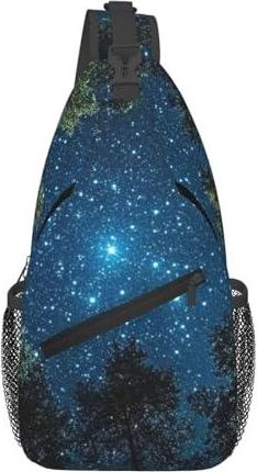 Generic Charmant sac &agrave; bandouli&egrave;re Forest Night View Sac &agrave; bandouli&egrave;re Sac &agrave; dos de voyage pour homme Sac &agrave; dos de randonn&eacute;e