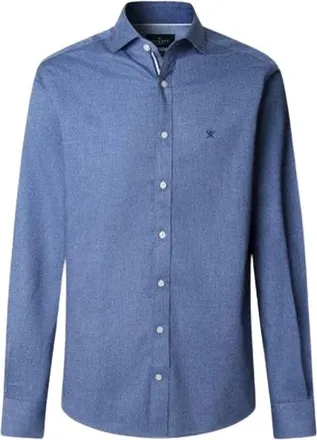 Hackett Homme, Chemises, Bleu, Taille: S Chemise en flanelle &agrave; ruban Tailored Fit