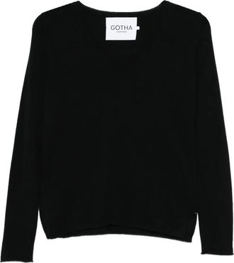 Gotha pull à col v - Noir