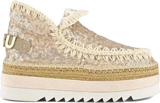Mou Femme, Chaussures, Rose, Taille: 37 EU Eskimo Jute EVA Outsole Sequins