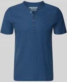 Mc Neal T-Shirt mit V-Ausschnitt und Knopfleiste