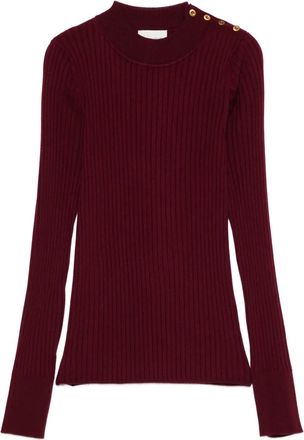 Forte_Forte Geripptes Oberteil - Rot