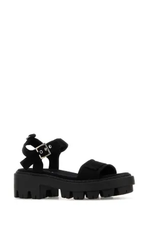 Prada Womens Sandal Black Fabric