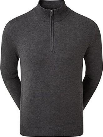 FootJoy Footjoy Blend 1/2 Zip Lined Pullover Pulls, Gris (Gris Oscuro 90212), Large Homme