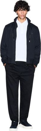 A|X Armani Exchange Cotton Textured Polo Shirt - White