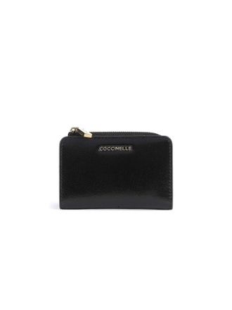 Coccinelle Womens Card Holder Black Cowhide Bags - Card-Holders