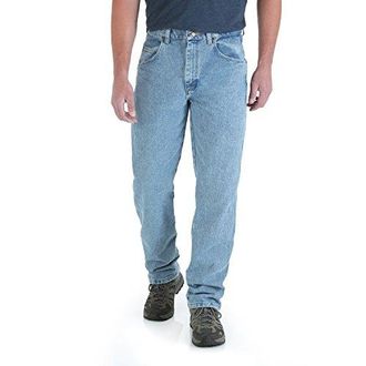 Wrangler Jean robuste pour homme Coupe décontractée - bleu