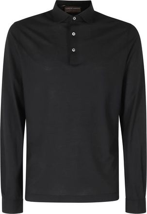FILIPPO DE LAURENTIIS Homme, Tops, Noir, Taille: L Polo ML Ice Cotton