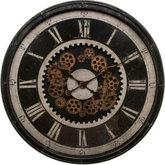 Atmosphera Große Wanduhr CHARLEY, Ø 76 cm, mit dekorativem Mechanismus