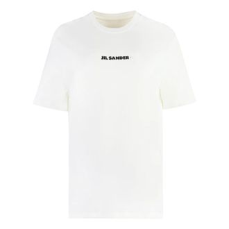Jil Sander Logo T-Shirt - - Tops - Damen - Wei&szlig; - S
