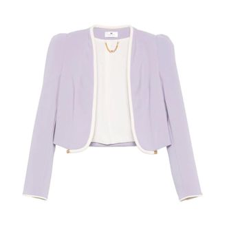 Elisabetta Franchi Femme, Vestes, Violet, Taille: 42 FR Elisabetta Franchi Vestes