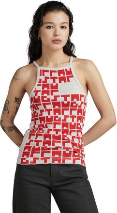 G-Star RAW Damen Printed Tanktop Cropped Ultra Slim