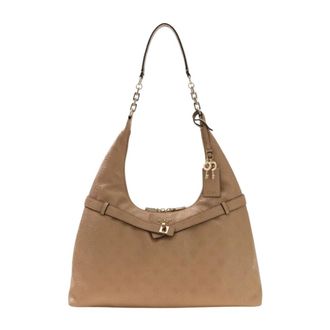 Guess Ella Logo Hobo - - Bags - Damen - Beige - ONE SIZE