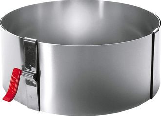 Lares Tortenring Verstellbar mit Klemmhebel Edelstahl | Skala | 18-30 cm | Made in Germany | 7 cm hoch | Verstellbarer Kuchenring rund | Spülmaschinengeeign