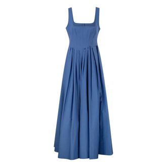 Sportmax Spxgiro Strukturiertes Midikleid - - Dresses - Damen - Blau - 2XS