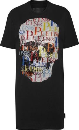 Philipp Plein Femme, Robes, Noir, Taille: 38 FR T-shirt Dress Short Skull