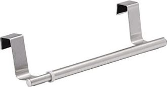 WENKO Barre Porte-Serviettes de Porte t&eacute;lescopique Porte-Serviette de Porte, Extensible, Porte-Serviette pour la Porte darmoire Argent Mat