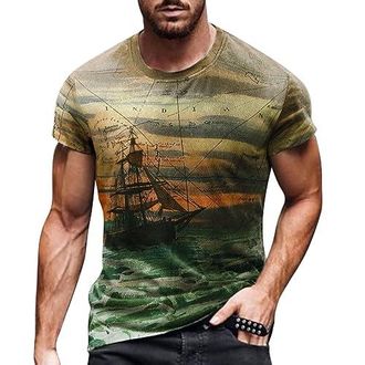 Generic T-shirt homme r&eacute;tro : t-shirt avec t-shirt imprim&eacute; t-shirt col rond t-shirts surdimensionn&eacute;s l&eacute;ger chemise d&eacute;contract&eacute;e chemise de course respirante s