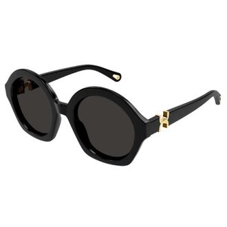 Chlo&eacute; Rechteckige Sonnenbrille - - Accessories - Damen - Schwarzk - 53 MM