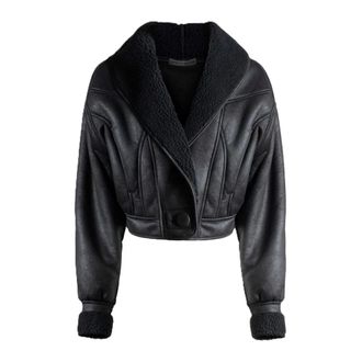 Nineminutes Eco-Montone Crop - - Jackets - Damen - Schwarzk - M