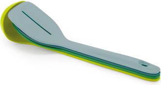 Joseph Joseph Duo 4-teiliges Küchenutensilien-Set, hitzebeständige Kochgeräte Kelle, Löffel und Turner, Opal, Opal