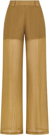 Seventy Femme, Pantalons, Brun, Taille: 38 FR Wide Pantalons