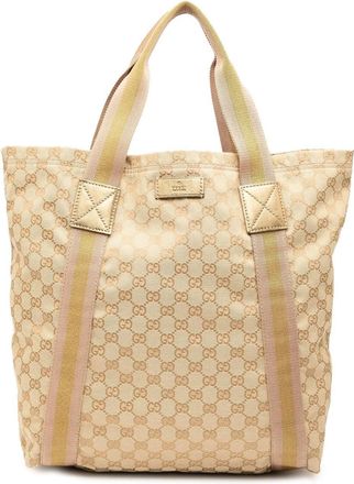 Gucci Shopper - GG Canvas Web Tote - Gr. unisize - in Braun - f&uuml;r Damen