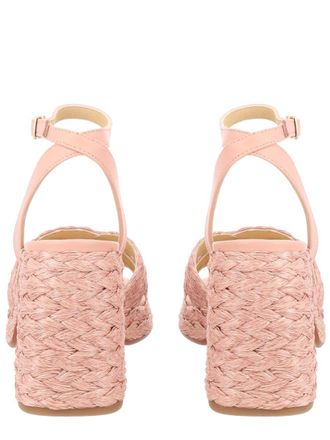 Castaner Woven Raffia Sandal - Pink