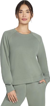 Skechers Damen Skechluxe Elevate Crewneck Pullover, olivgr&uuml;n, 38