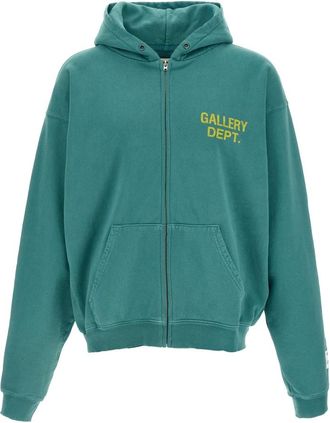 Gallery Dept. Homme, Sweatshirts et sweats &agrave; capuche, Vert, Taille: L 90S Full Zip