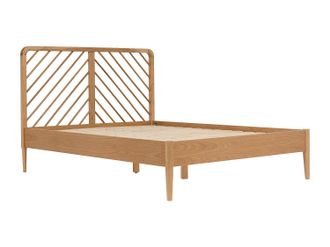 Vente-Unique Bett 140 x 200 cm - Eiche und MDF - Natur - LERIAKI