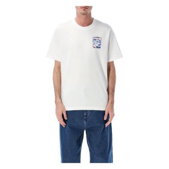 Casablanca Homme, Tops, Blanc, Taille: M T-shirt &agrave; Manches Courtes avec Logo Heat Map