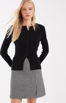 Barbour Halina Minirock mit Vichy-Karo in Schwarz/Wei&szlig;