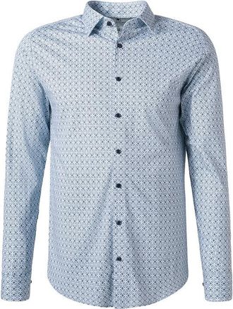 DeSoto Herren Hemd blau gemustert