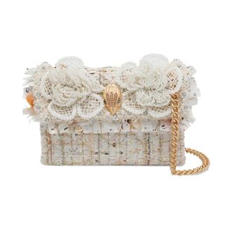 Kurt Geiger Femme, Sacs, Blanc, Taille: ONE Size Tweed Mini Kensington